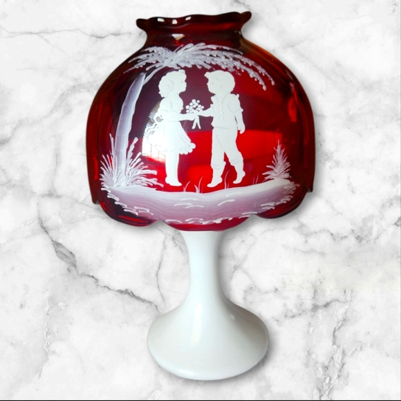 Westmoreland | Art | Westmoreland Vintage Mary Gregory Mcm Ruby Red ...